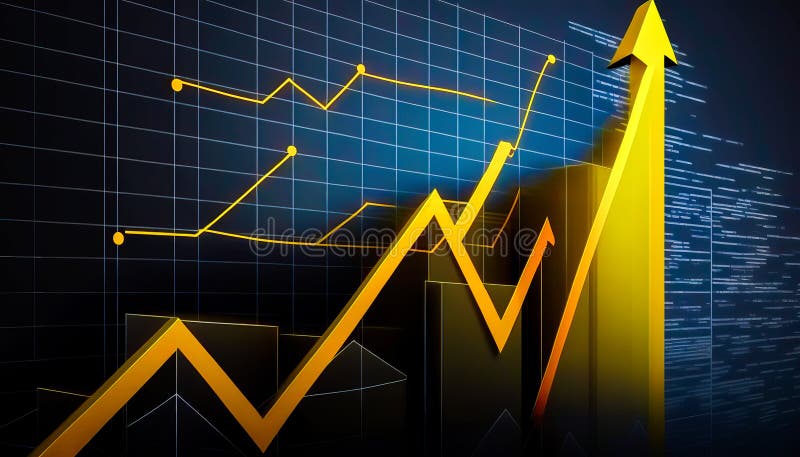 An Image of an Upward Chart with Arrows. Generative AI Stock Photo ...