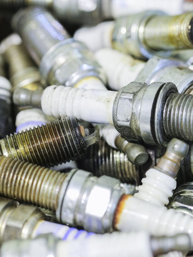 Used car engine plugs stock image. Image of electrical - 99457691