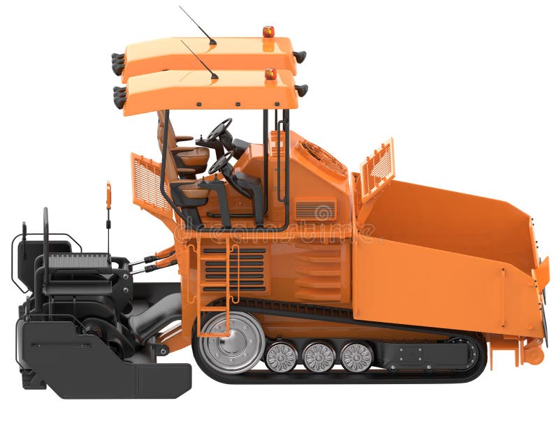 Asphalt Paver Isolated on Background. 3d Rendering - Illustration Stock ...