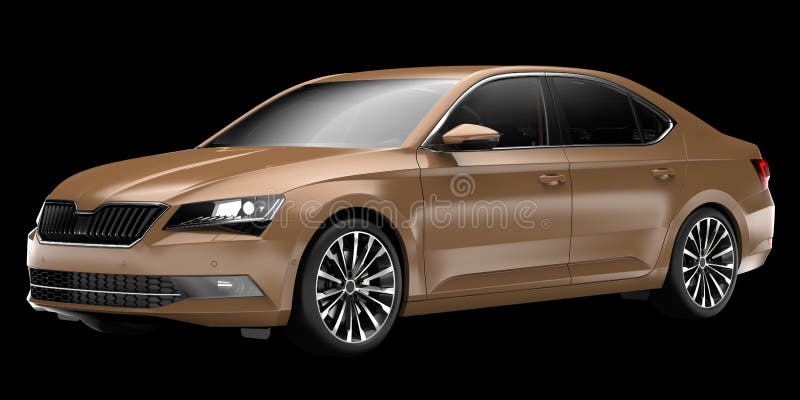 Modern Car Isolated on Background. 3d Rendering - Illustration Stock ...
