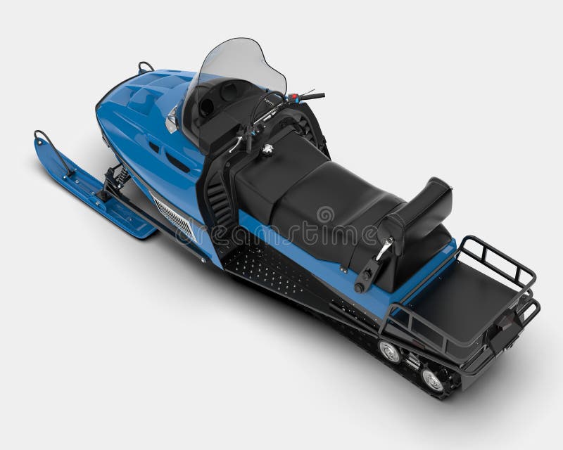 Snowmobile Isolated on Background. 3d Rendering - Illustration Stock ...
