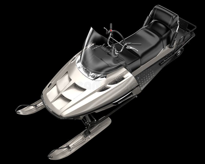 Snowmobile Isolated on Background. 3d Rendering - Illustration Stock ...