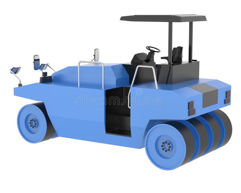 Compactor Isolated on Background. 3d Rendering - Illustration Stock ...