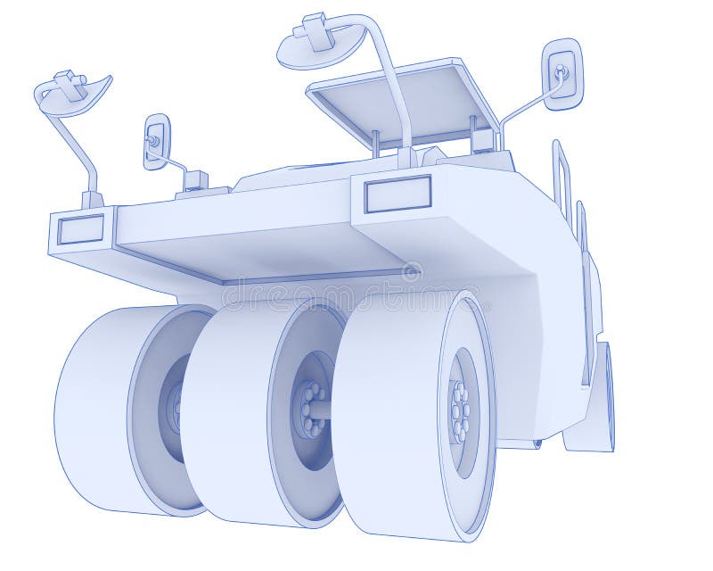 Compactor Isolated on Background. 3d Rendering - Illustration Stock ...