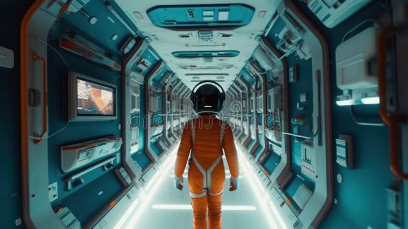 An Image of a User Wearing Virtual Reality Glasses Walking Around the ...