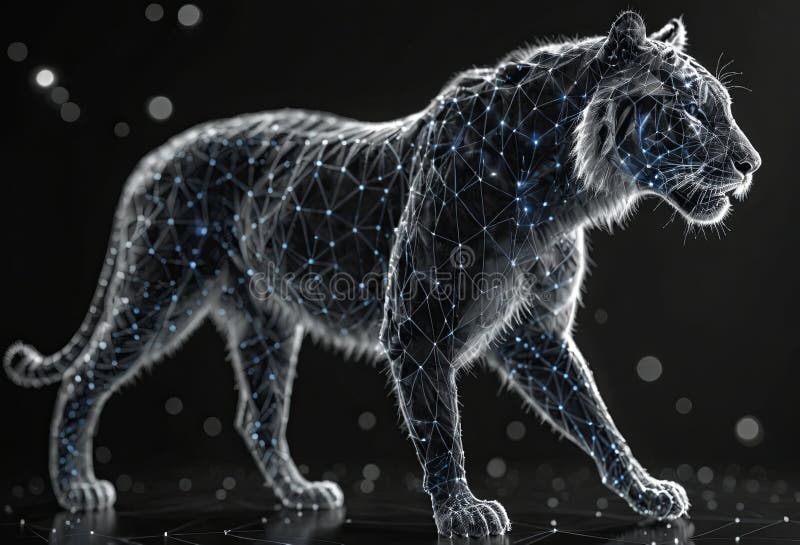 Tiger data line stock illustration. Illustration of black - 308545538