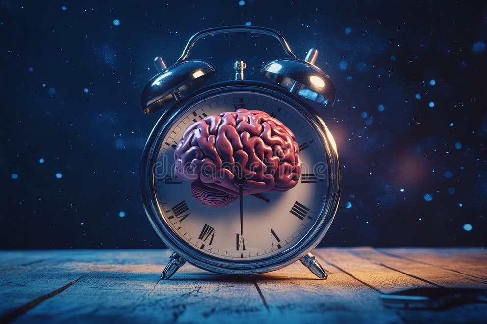 Brain Time Ticking Away Thought Process Mind Clock Alarm Stock ...