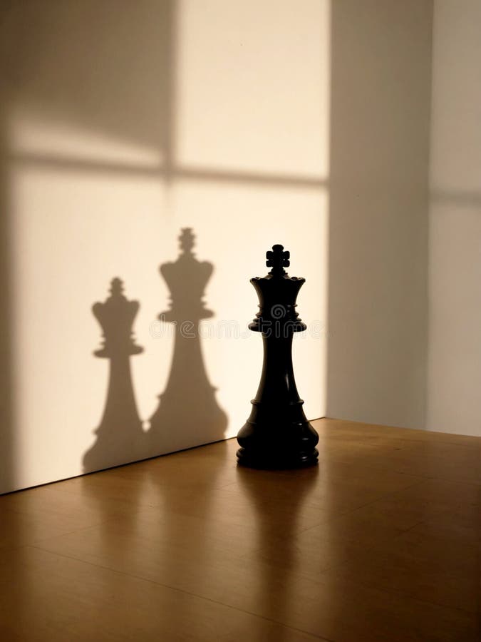 Two Queens Shadows are always Present on the Chess Board Stock ...