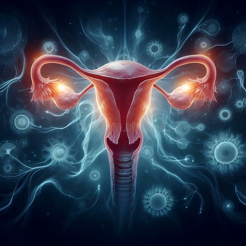 Image of a Uterus in Artistic Version Stock Illustration - Illustration ...
