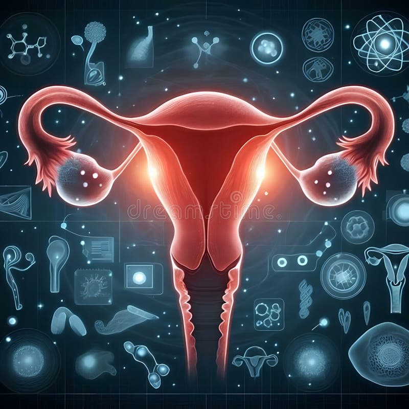 Image of a Uterus in Artistic Version Stock Illustration - Illustration ...