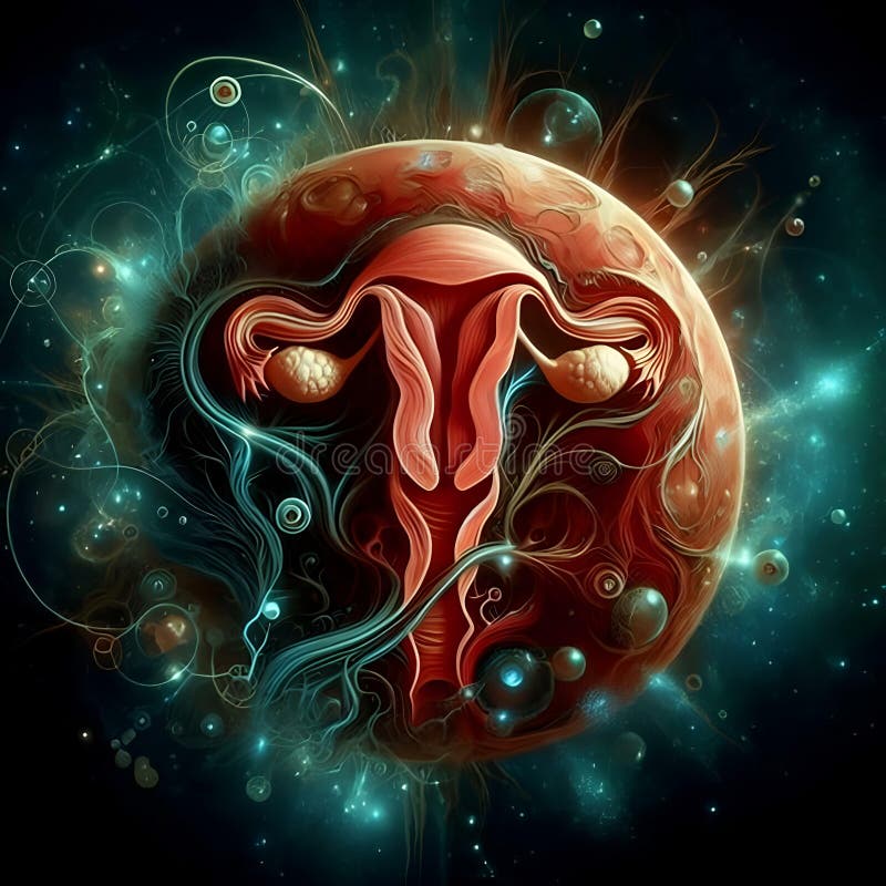 Image of a Uterus in Artistic Version Stock Illustration - Illustration ...