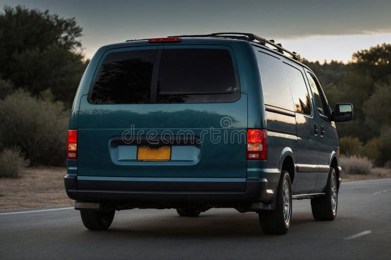 An image of VAN rear view stock illustration. Illustration of logistics ...
