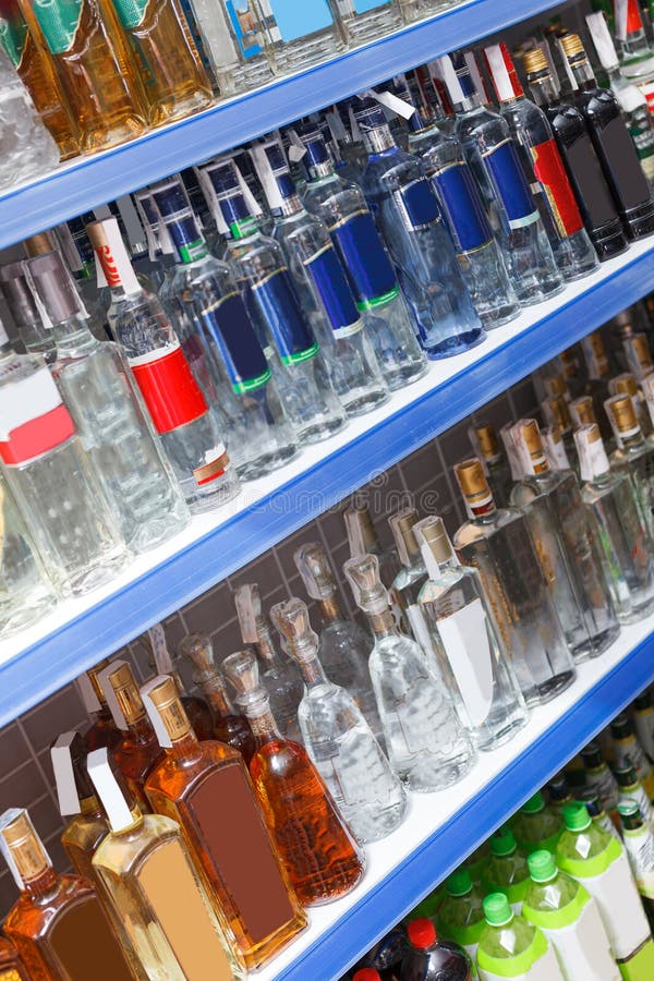 Image of Various Bottled Alcohol Drink Stock Photo - Image of beer ...