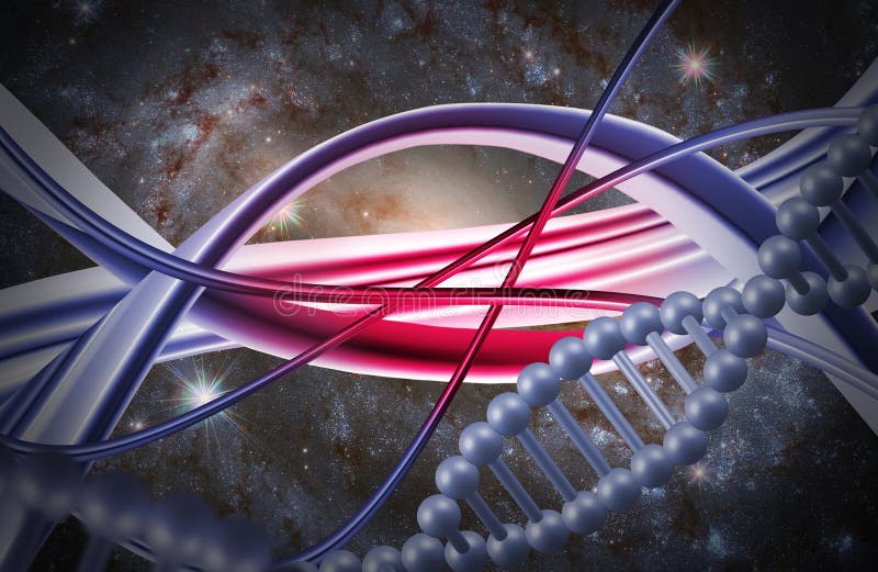 Image of Various Lines, a Stylized Image of Dna on the Background of ...