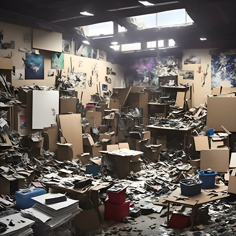 Image of Various Messiest Workshop Fully Filled with All Kind of ...