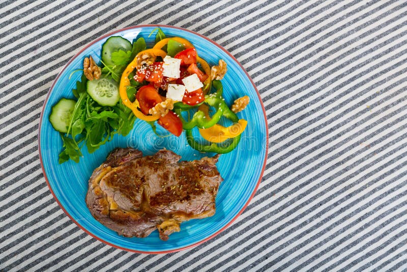 Image of Veal with Fresh Vegetables Stock Image - Image of tasty ...