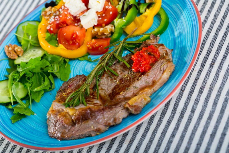 Image of Veal with Fresh Vegetables Stock Photo - Image of plate ...