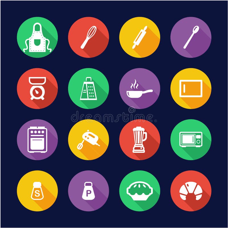Baking or Cooking Icons stock vector. Illustration of mixer - 140462565