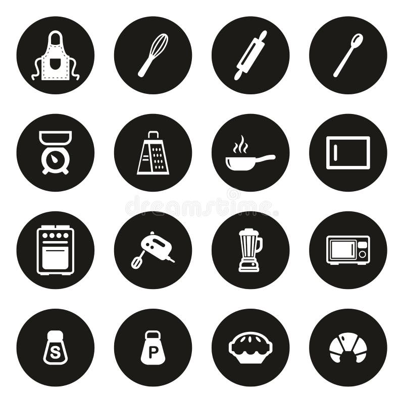 Baking or Cooking Icons stock vector. Illustration of mixer - 140462565