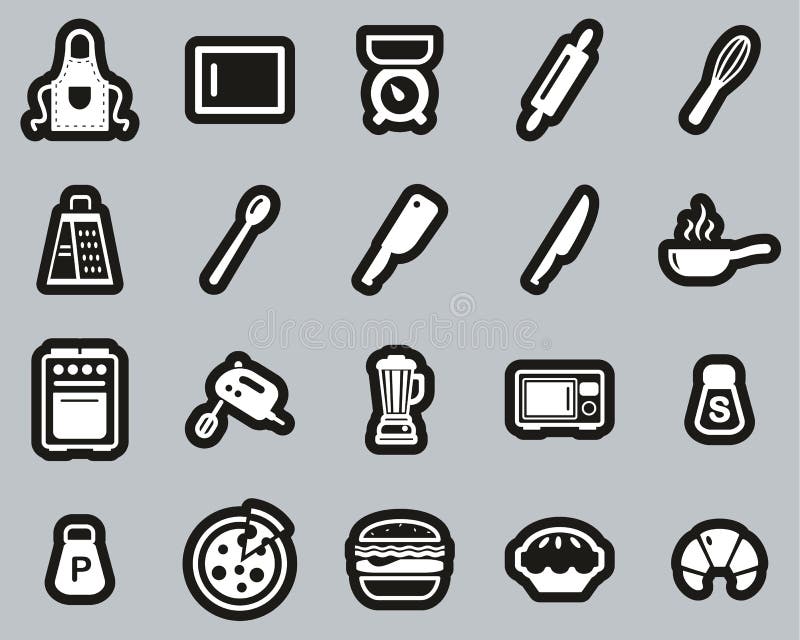 Baking or Cooking Icons stock vector. Illustration of mixer - 140462565