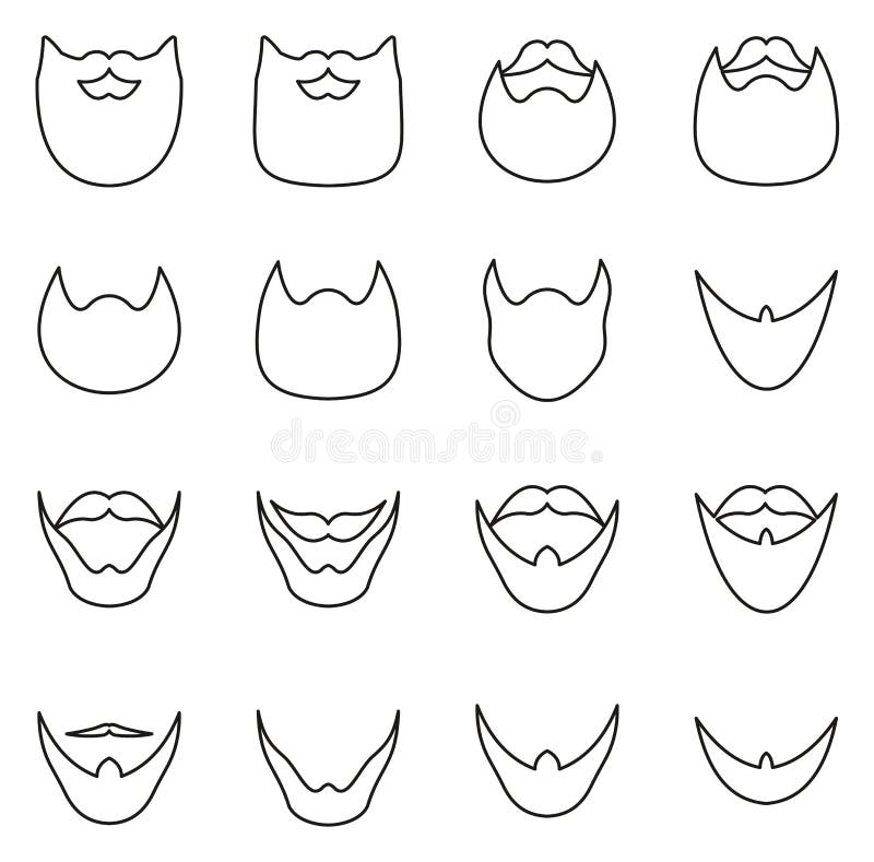 Dense Beard Icon Simple Style Stock Illustrations – 3 Dense Beard Icon ...