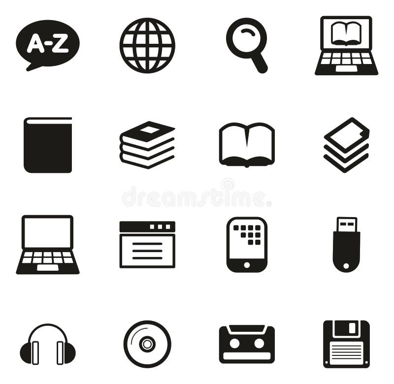 Dictionary or Glossary Icons Stock Vector - Illustration of floppy ...