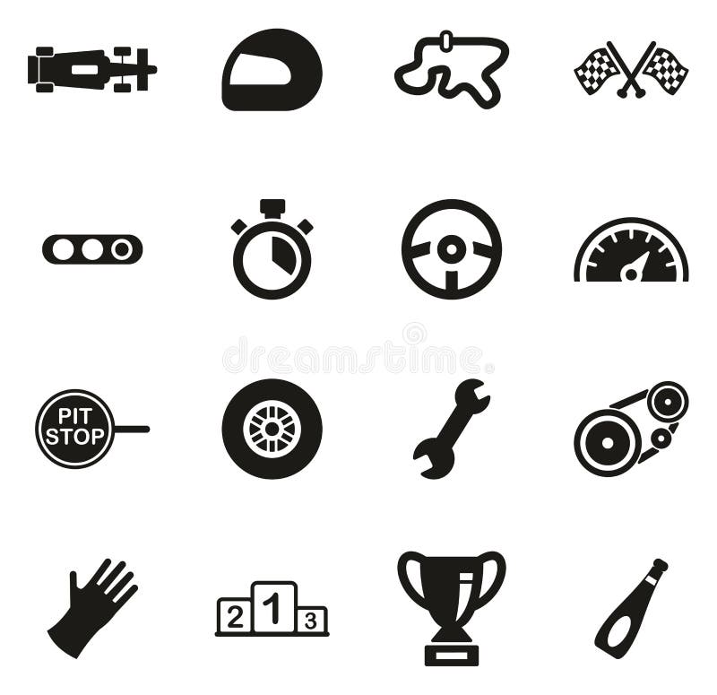 Formula 1 Racing Icons stock vector. Illustration of position - 141360363