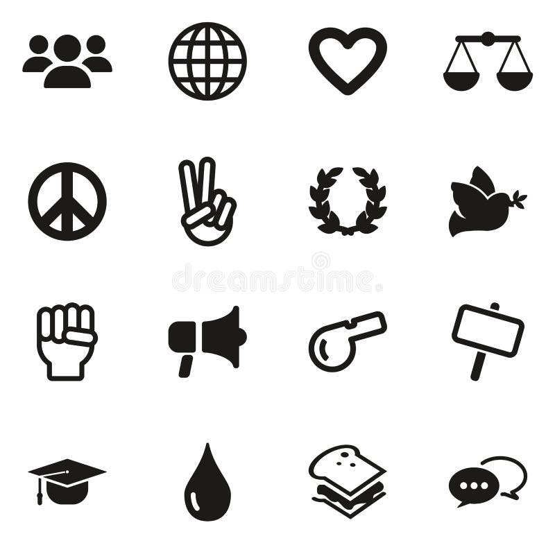 Human Rights Icons stock vector. Illustration of banner - 137915531