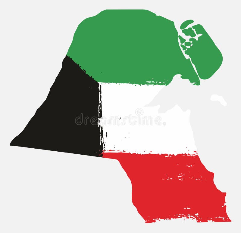 Kuwait Flag Vector Hand Painted Stock Illustrations – 9 Kuwait Flag ...