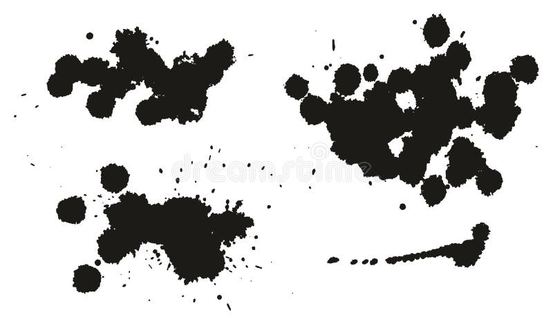 Paint Splatter Dots, Splashes & Backgrounds Set 09 Stock Vector ...