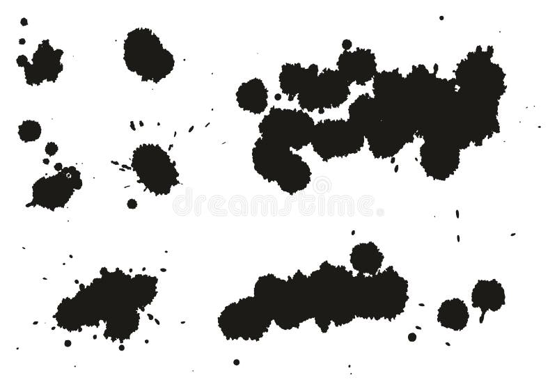 Paint Splatter Dots, Splashes & Backgrounds Set 04 Stock Vector ...
