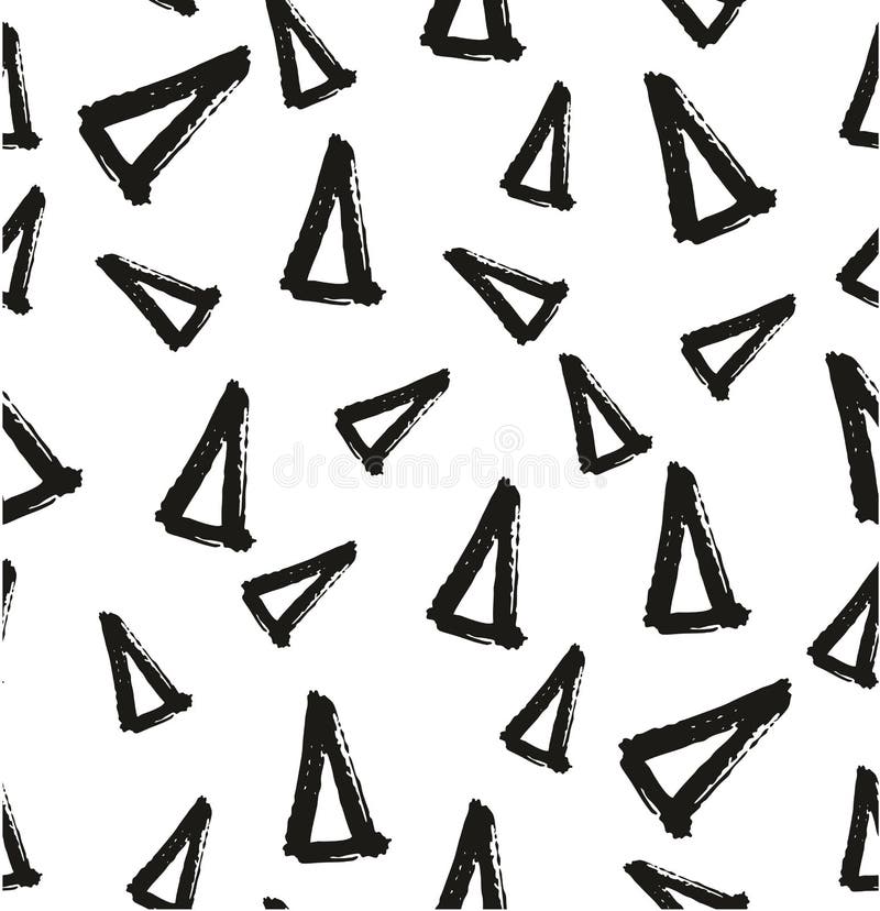 Pen Triangle Seamless Pattern & Background Freehand Set 02 Stock Vector ...