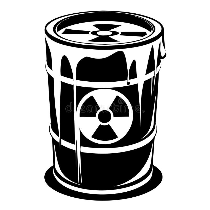 Hazardous Waste Barrel with Radiation Symbol Vector Illustration Stock ...