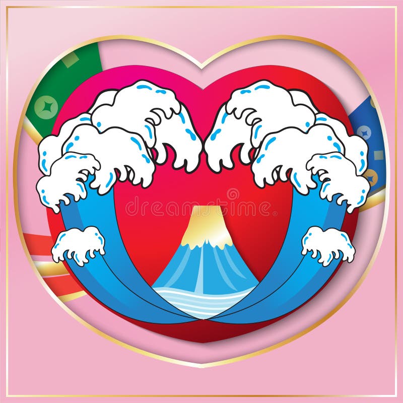 Image Vector Japanese Style for Valentine Day Content. Stock ...