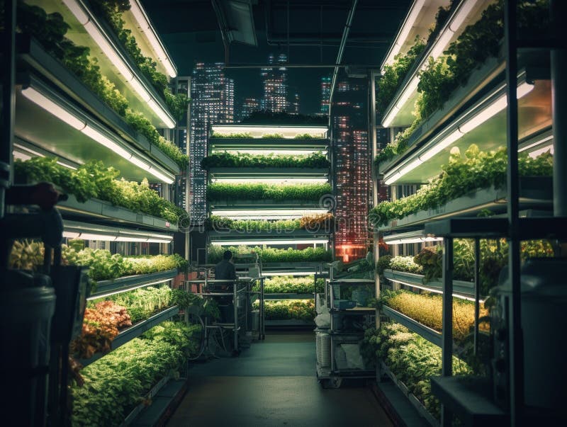 Vertical Farming: Revolutionizing Urban Agriculture Stock Illustration ...