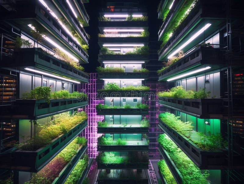 Vertical Farming: Revolutionizing Urban Agriculture Stock Illustration ...