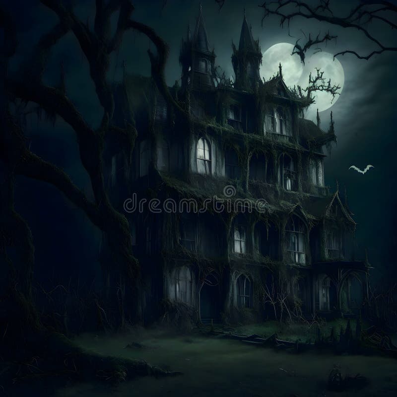 Image of a Very Old Vintage Gothic Haunted Scary and Evil Abandoned ...