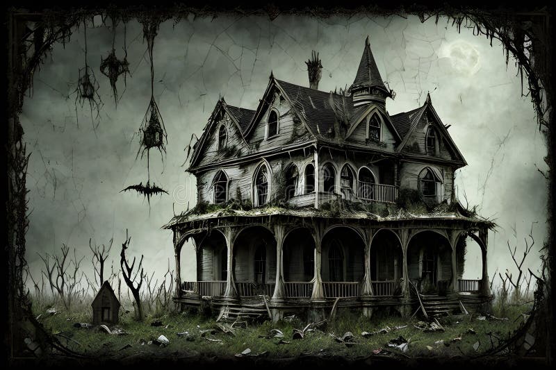 Image of a Very Old Vintage Gothic Haunted Scary and Evil Abandoned ...