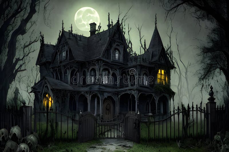 Image of a Very Old Vintage Gothic Haunted Scary and Evil Abandoned ...