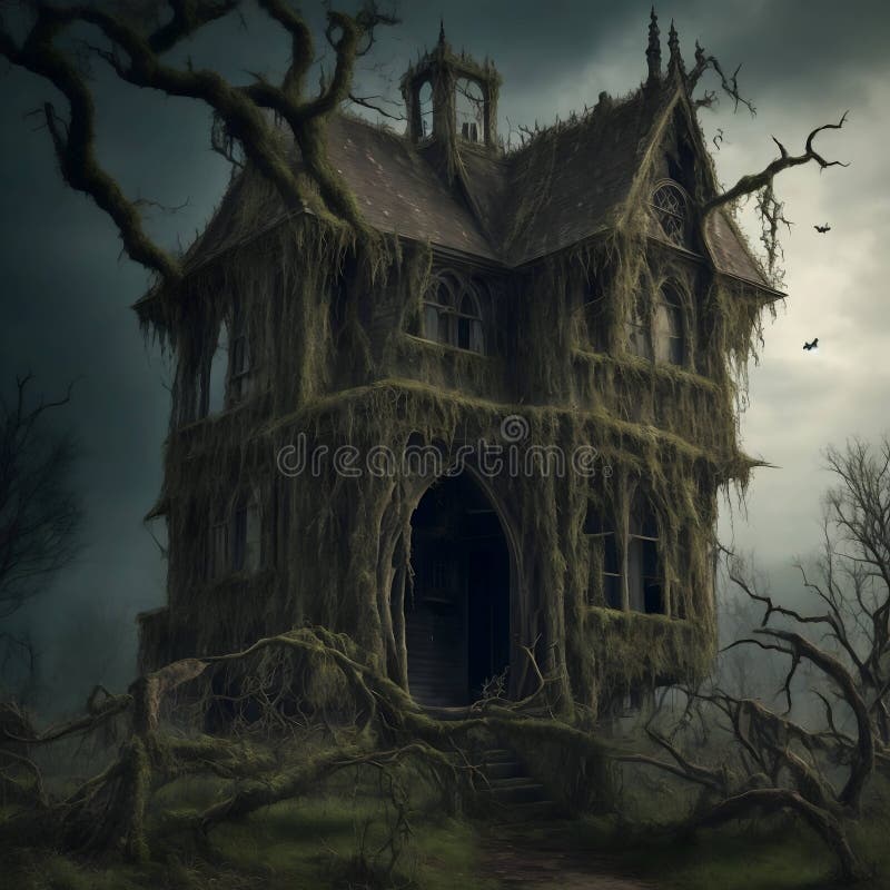 Image of a Very Old Vintage Gothic Haunted Scary and Evil Abandoned ...