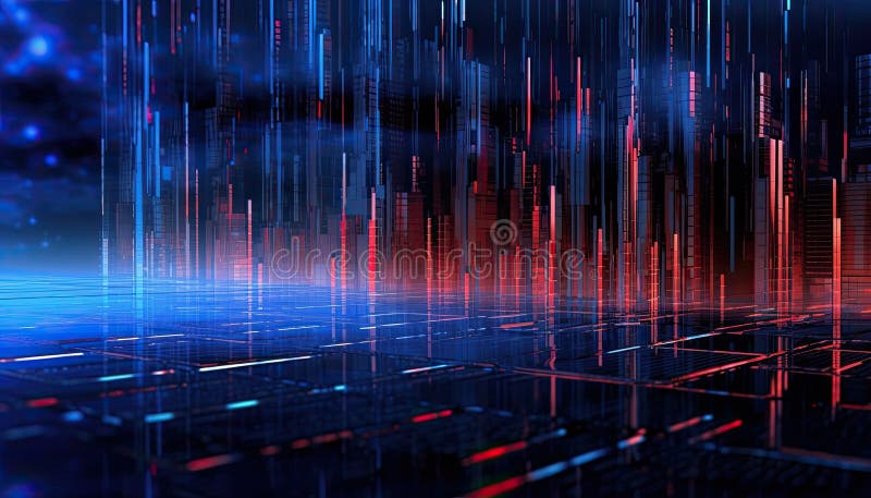 Tech Inspired Digital Technolgy Illustration Stock Illustration ...