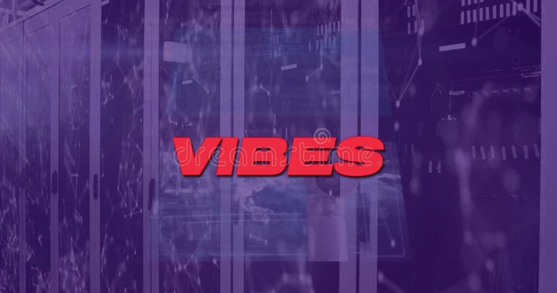 Image of Vibes Text with Network of Connections and Data Processing ...