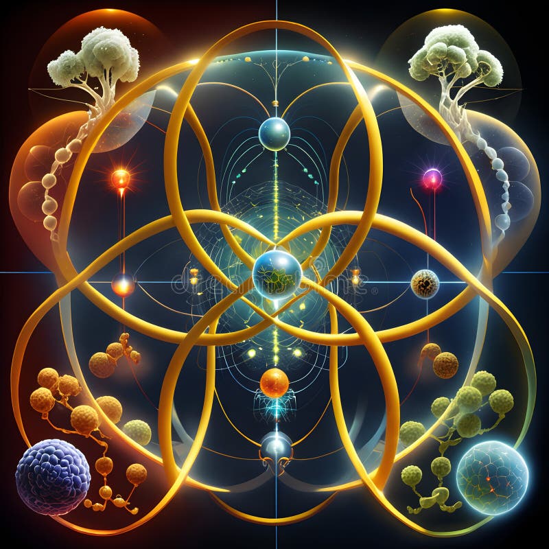 A Digital Illustration that Features an Array of Abstract and ...