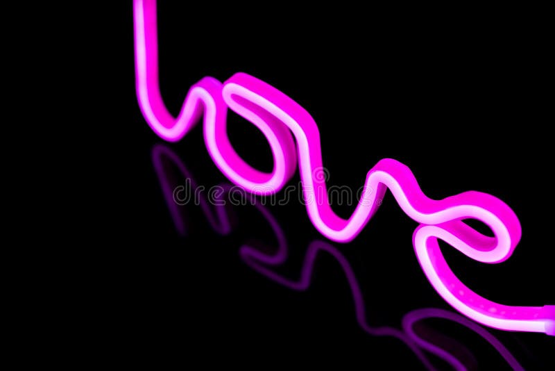 Neon Love Text Stock Vector Illustration Of Text Valentine 4036145