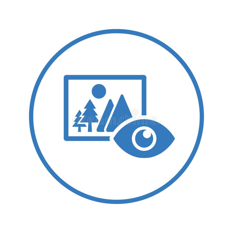 Image, View, Gallery, Photo Icon. Blue Color Design Stock Illustration ...