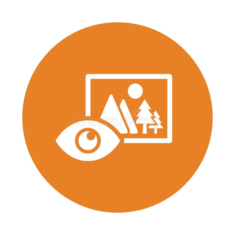 Image, View, Gallery, Photo Icon. Orange Color Vector EPS Stock ...
