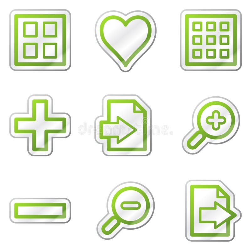 Green bar viewer icons stock vector. Illustration of buttons - 3651817