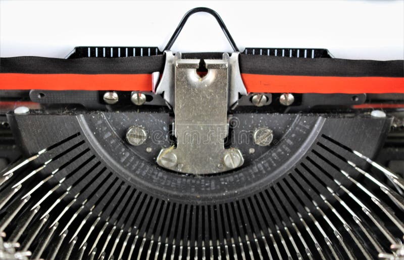 An Image of a Vintage Typewriter with Paper Stock Image - Image of ...