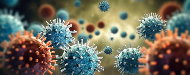 Image of a Viral Infection at the Cellular Level Under a Microscope ...