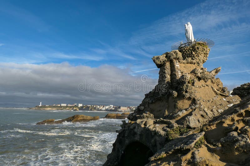 The Image of the Virgin of the Rock Facing the Sea and the City in the ...